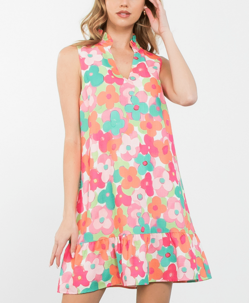 Pink Sleeveless Flower Pattern Dress (2010) – Peggy's Gifts & Accessories